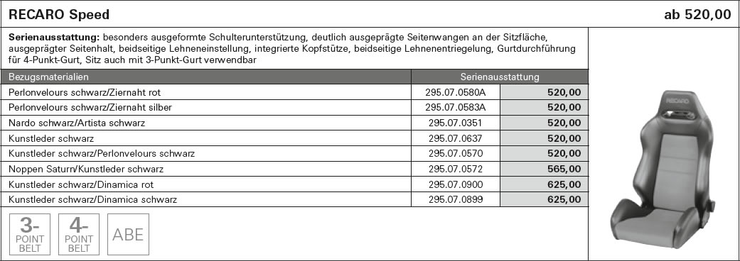 RECARO Speed - Sportsitz24.com